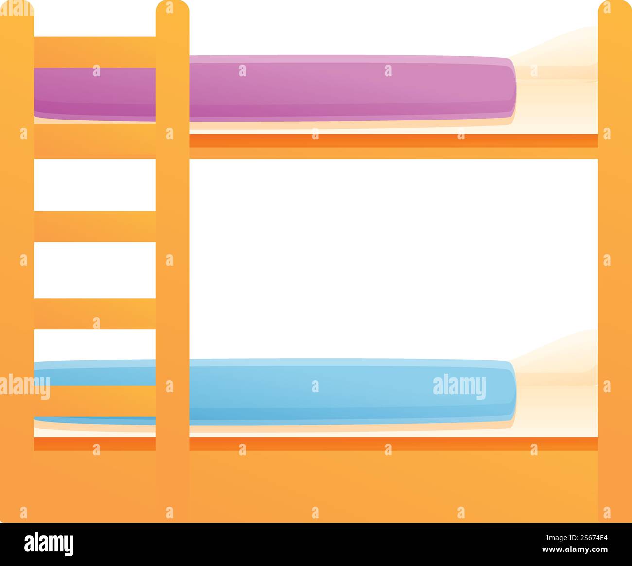Bunk bed sleeping icon. Cartoon of bunk bed sleeping vector icon for ...