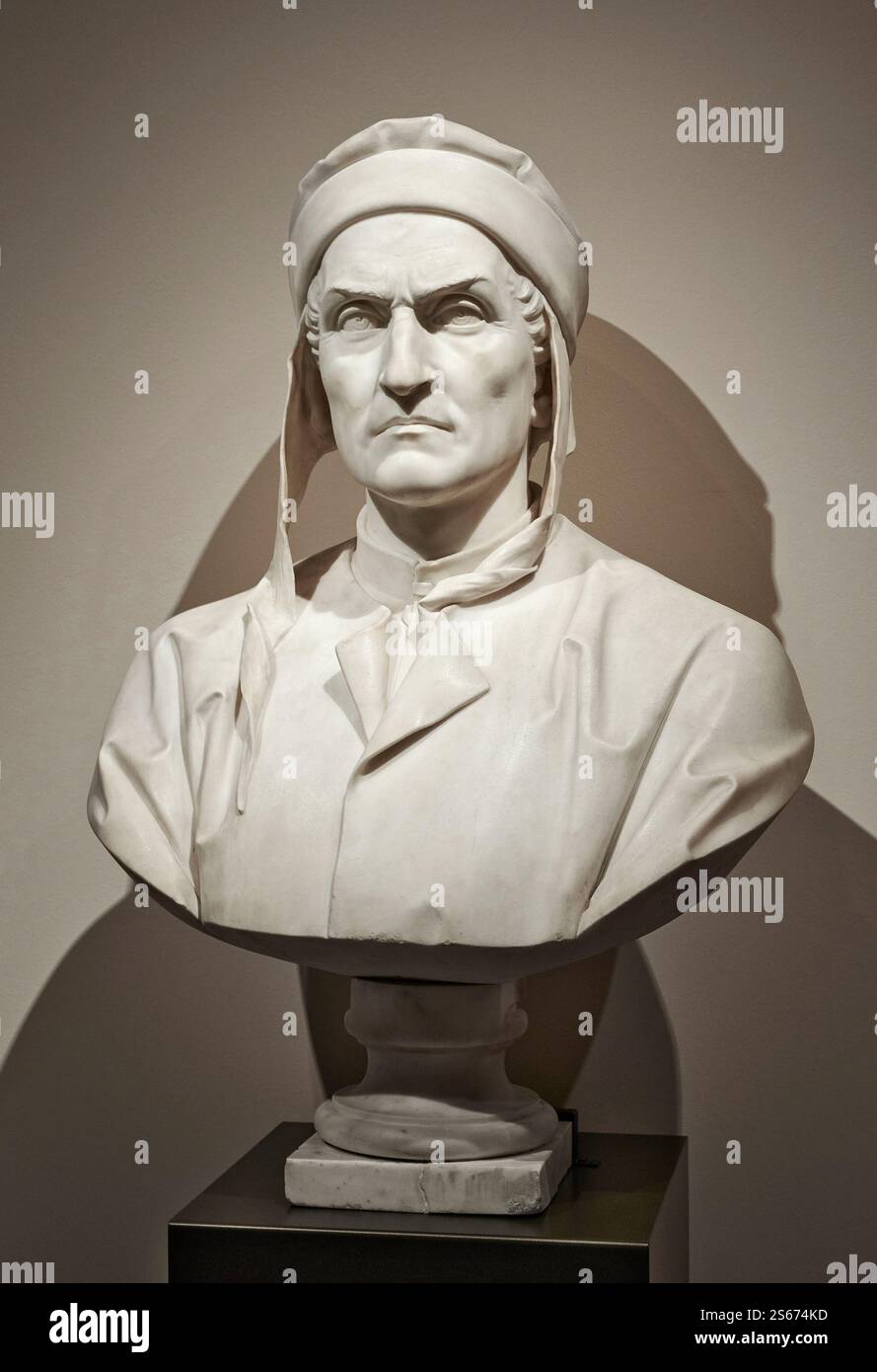 Busto di Dante Alighieri - marmo - Luigi Ferrari - 1865 - Vicenza ...