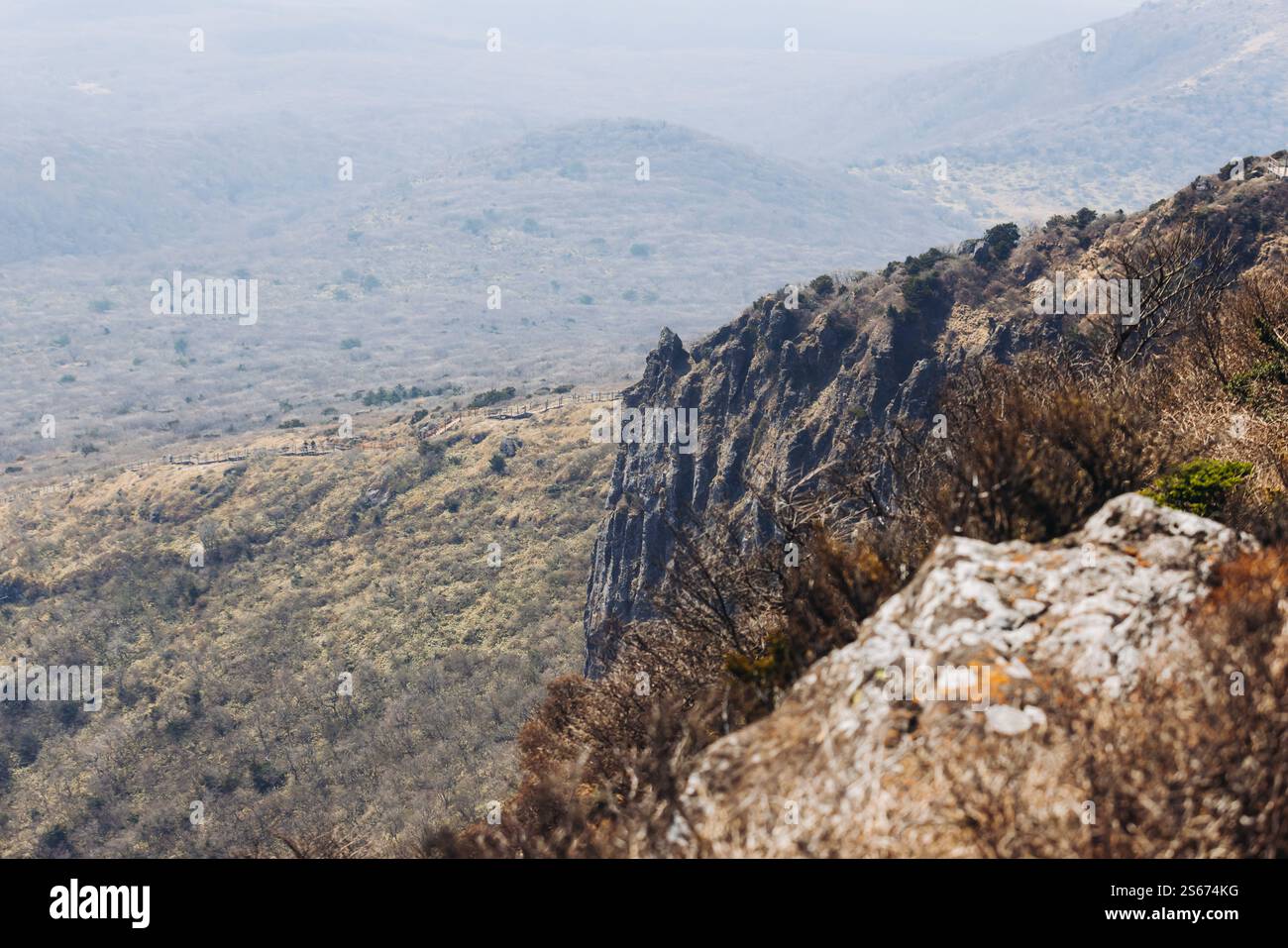 Hallasan National Park, Jeju island, South Korea, spring landscape view ...