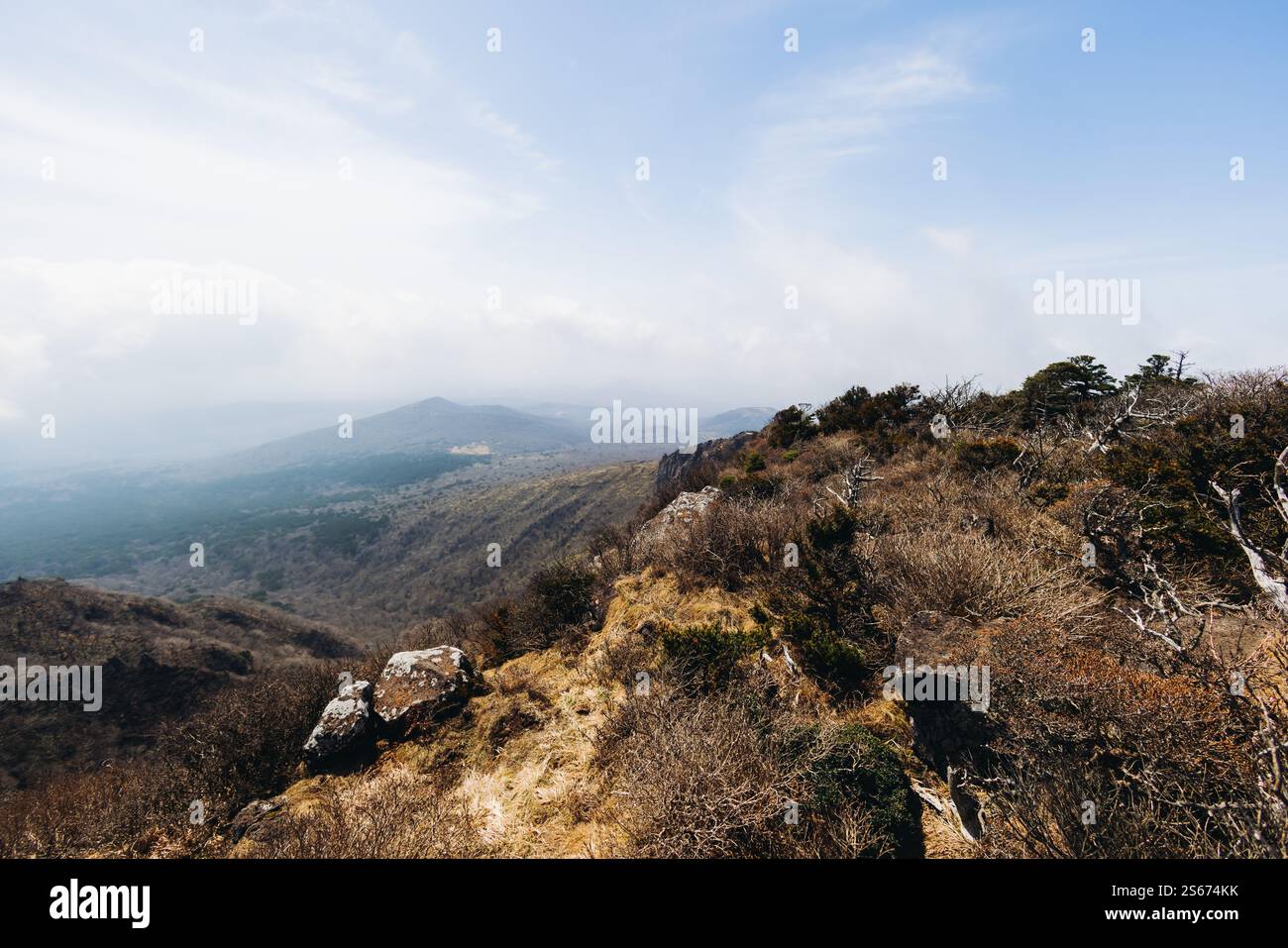 Hallasan National Park, Jeju island, South Korea, spring landscape view ...