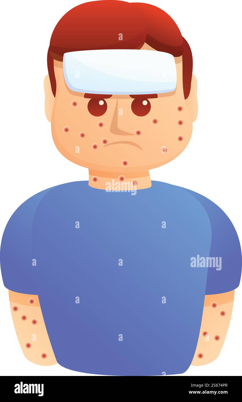 Chicken pox rash icon. Cartoon of chicken pox rash vector icon for web ...