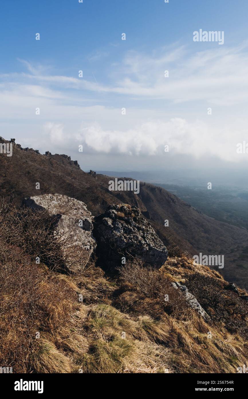 Hallasan National Park, Jeju island, South Korea, spring landscape view ...