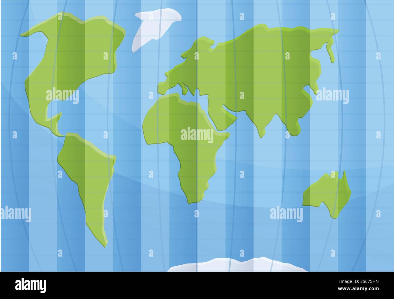Big earth map icon. Cartoon of big earth map vector icon for web design ...