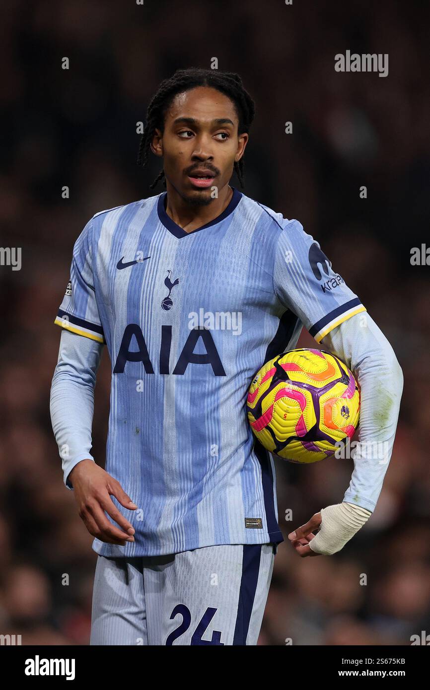 London, UK. 15th Jan, 2025. Djed Spence of Tottenham during the Premier ...