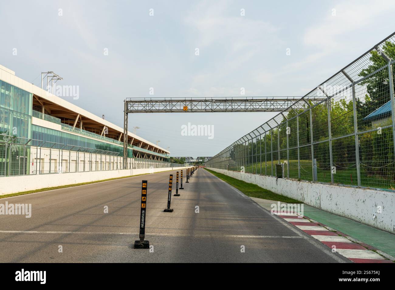The pit lane of the Circuit Gilles Villeneuve. Notre Dame Island ...