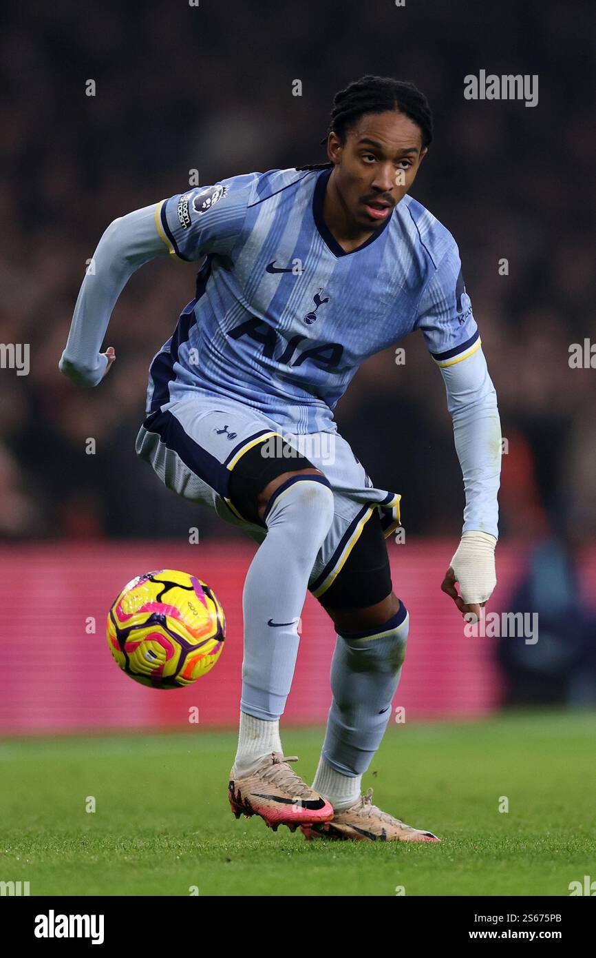 London, UK. 15th Jan, 2025. Djed Spence of Tottenham during the Premier ...