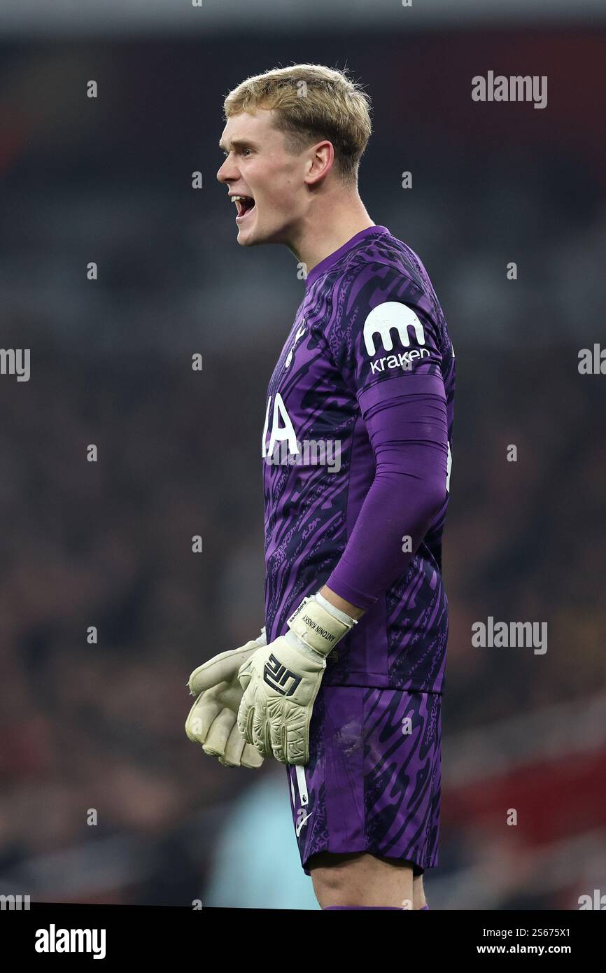London, UK. 15th Jan, 2025. Antonin Kinsky of Tottenham during the ...