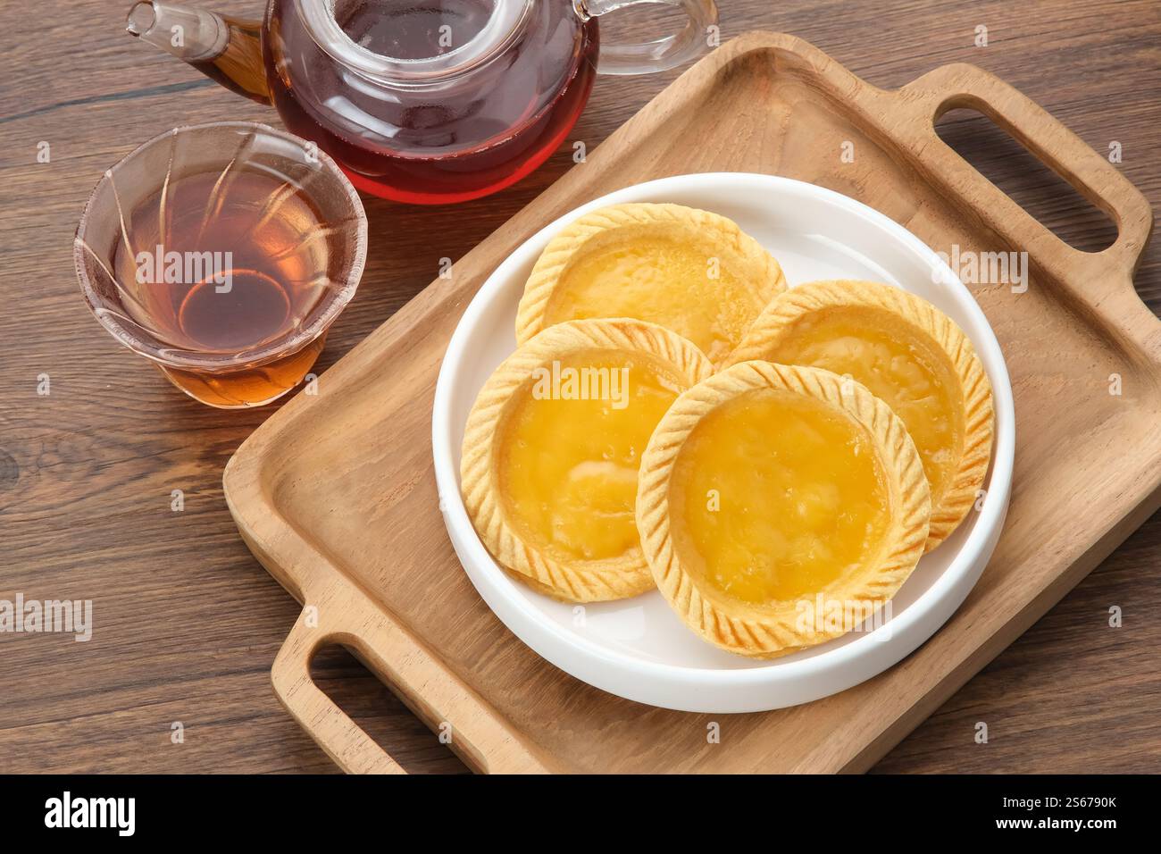 Pie Susu Bali with creamy milk custard topping. Indonesian food Stock ...