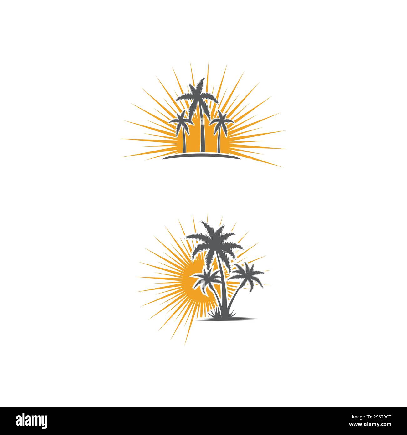 Palm tree summer logo template vector illustration Stock Vector Image ...