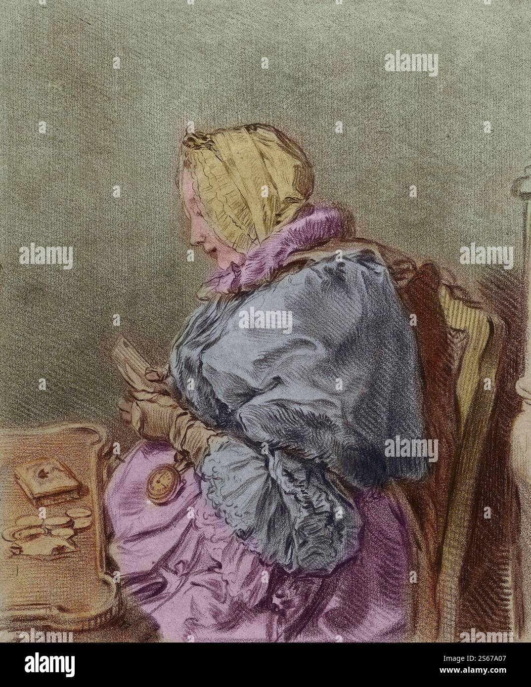 Portrait of Madame Geoffrin (1699-1777) after Gilles Demarteau ...