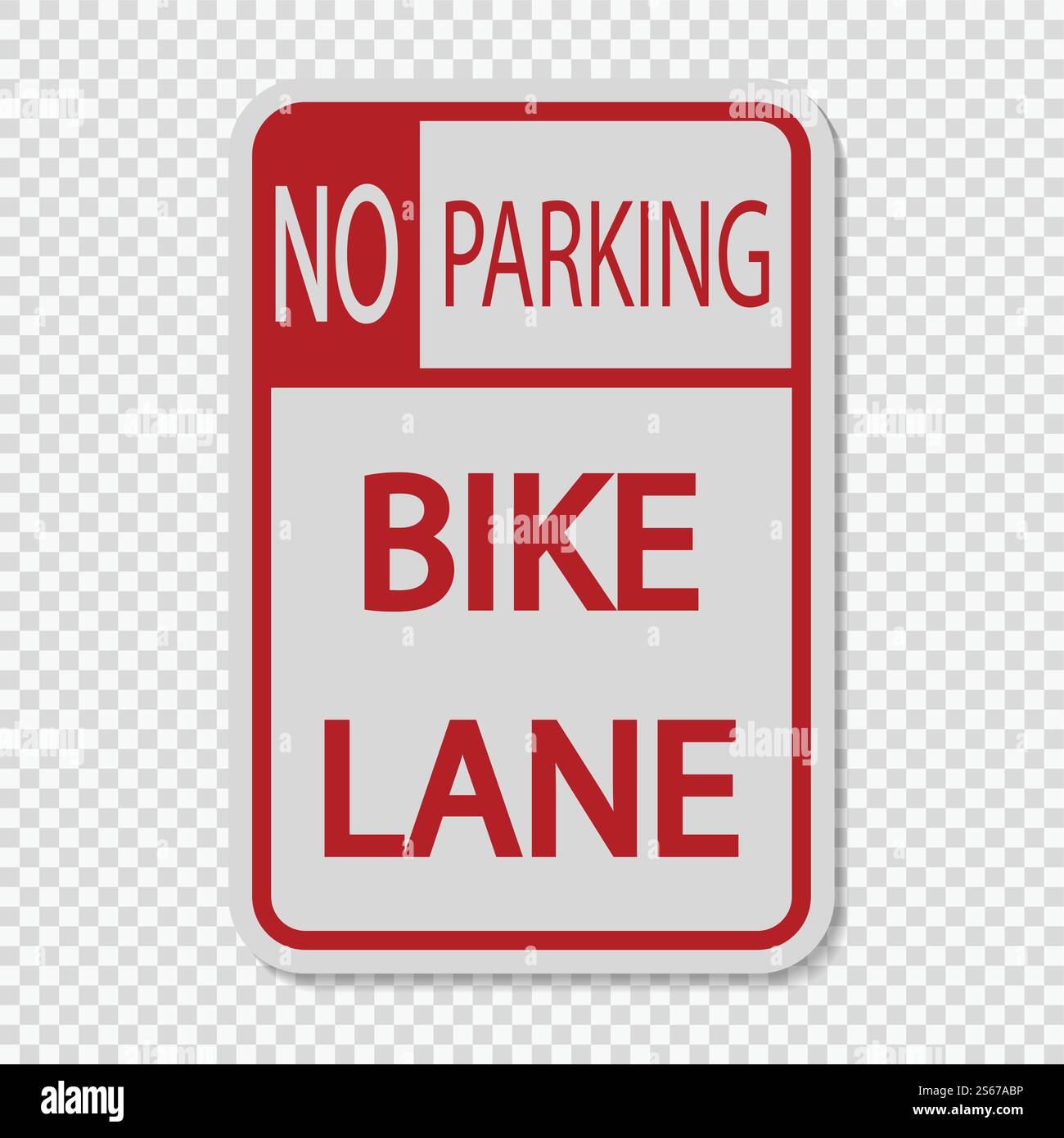 No Parking Bike Lane Sign Sign on transparent background,vector ...