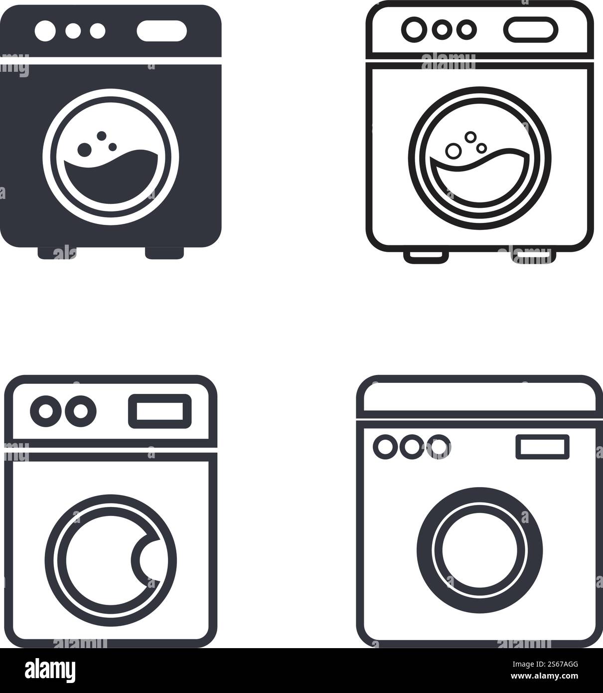 washing machine logo illustration template design Stock Vector Image ...
