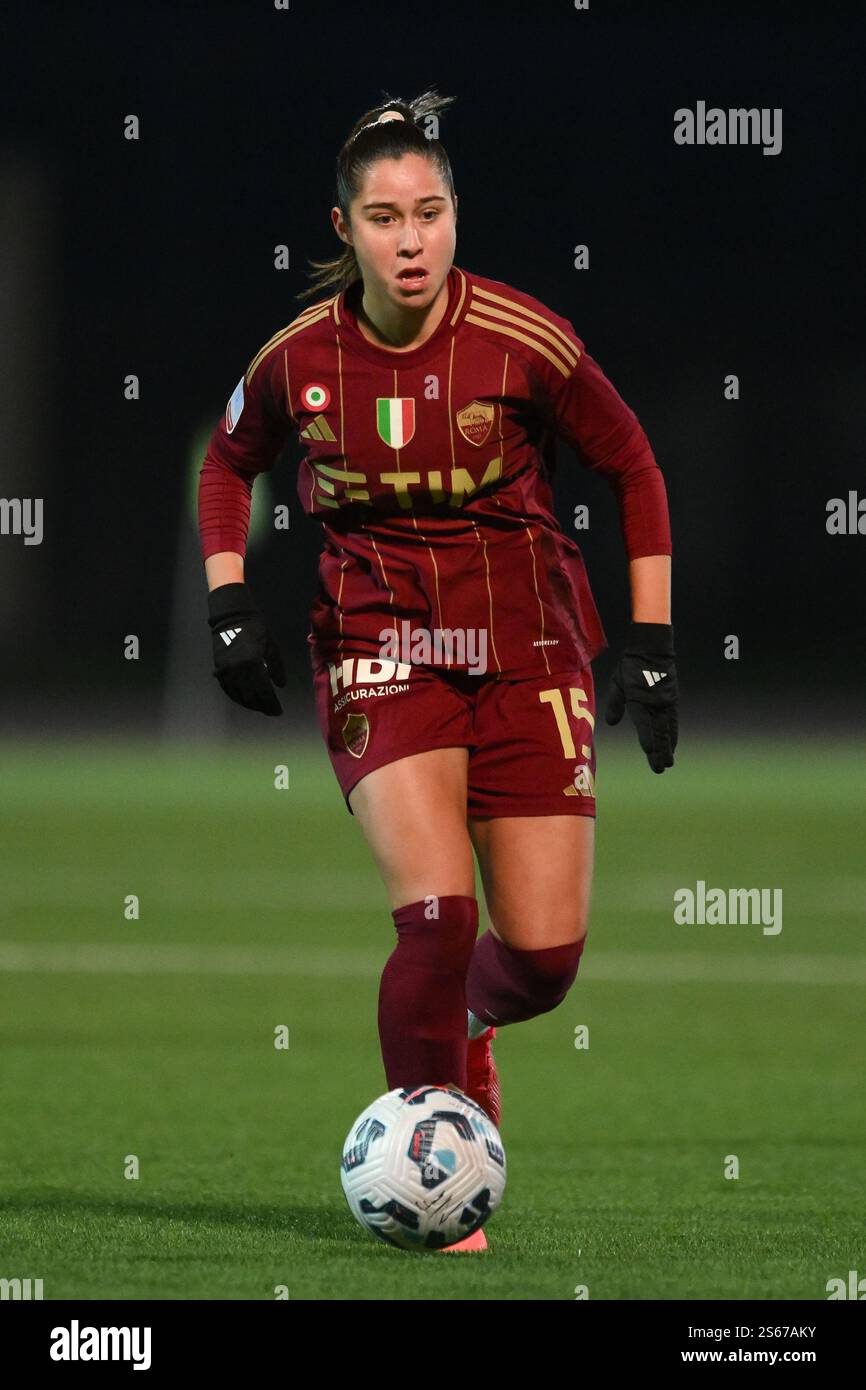 Cercola, Naples, Italy, 15th Jan. 2025: Giulia Dragoni of AS Roma in action during the Women ...