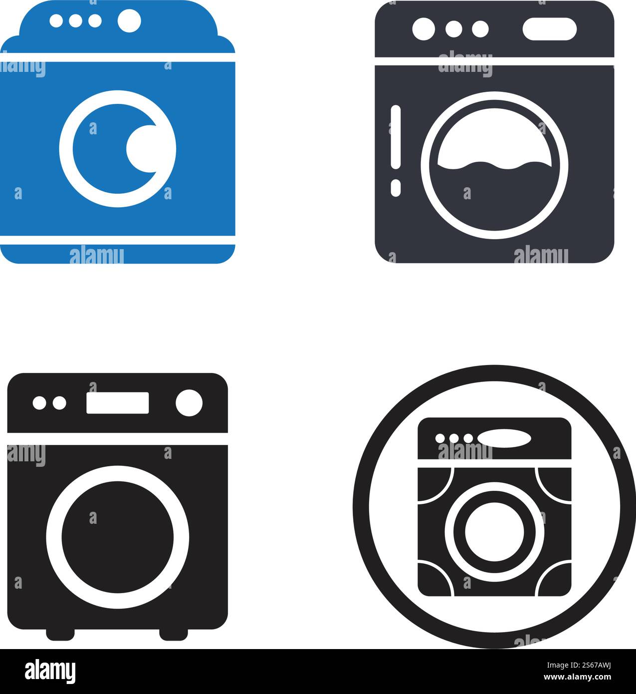 washing machine logo illustration template design Stock Vector Image ...