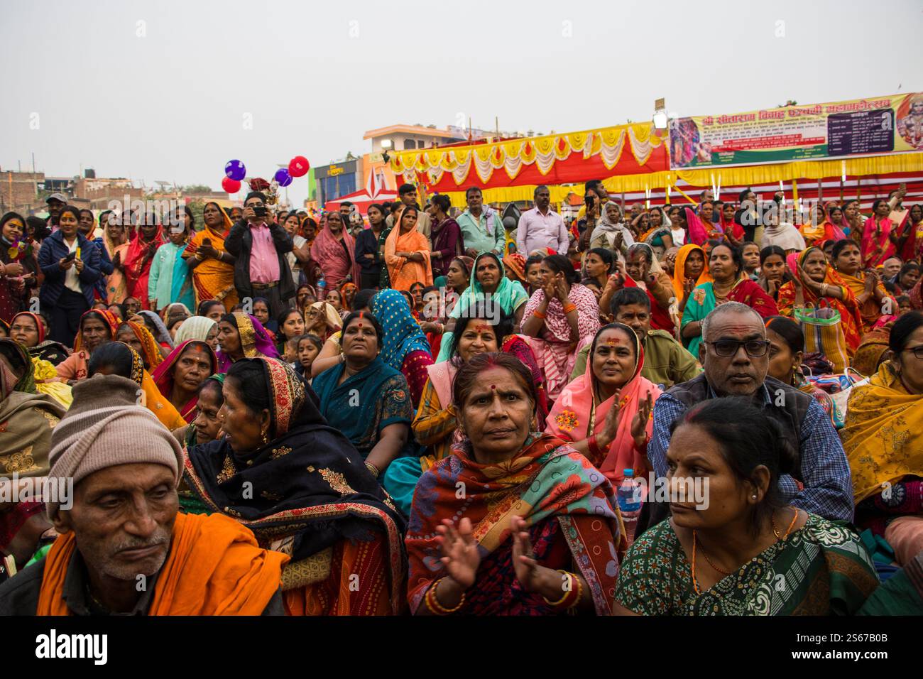 Pilgrims gathered at Janaki Temple during the Bibaha Panchami Festival ...