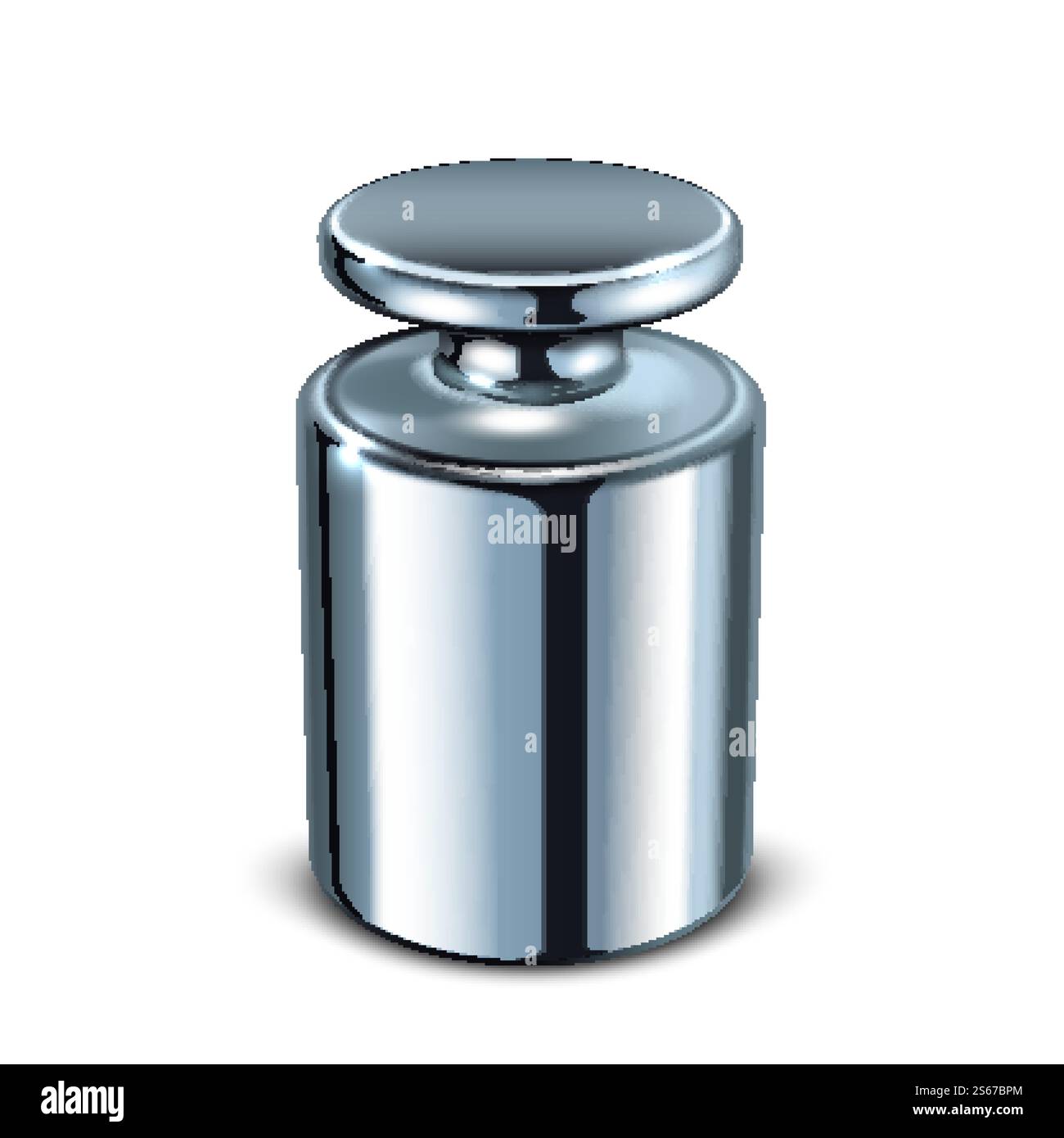 Calibration Weight Measure Metallic Tool Vector. Vintage Scale Chrome ...