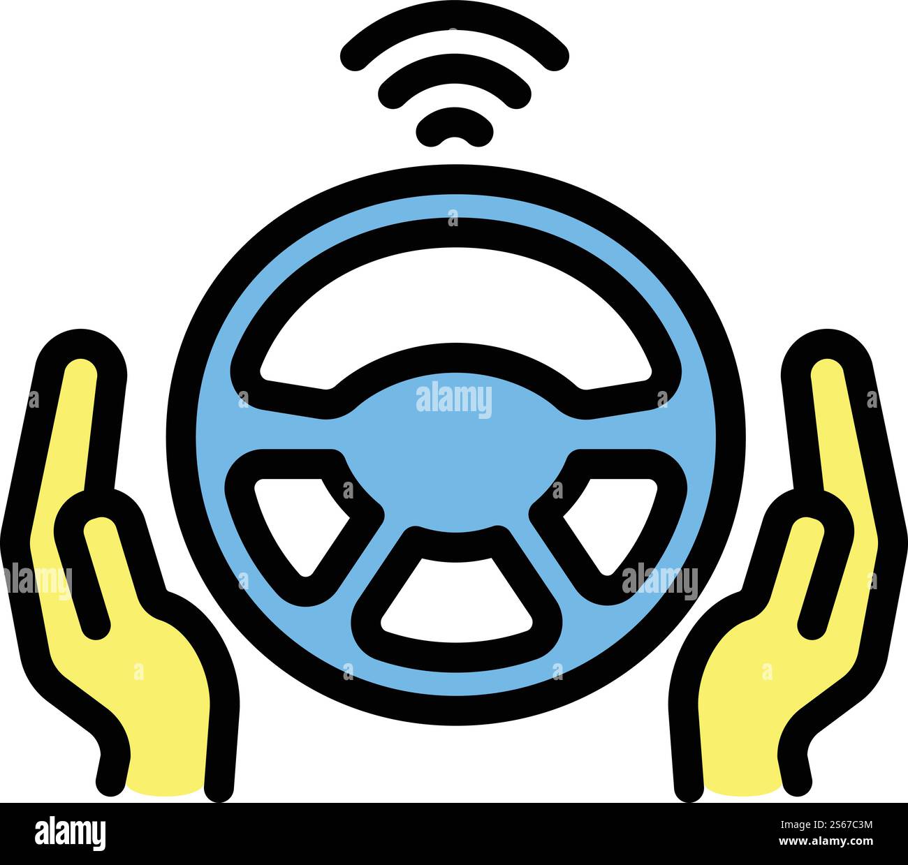 Autonomous car vehicle steering Stock Vector Images - Alamy
