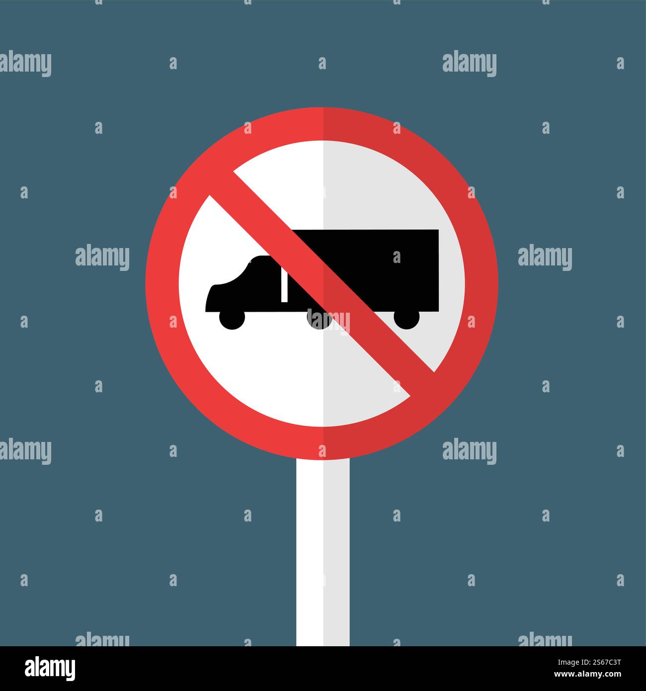 No Trucks Sign,vector illustration Stock Vector Image & Art - Alamy