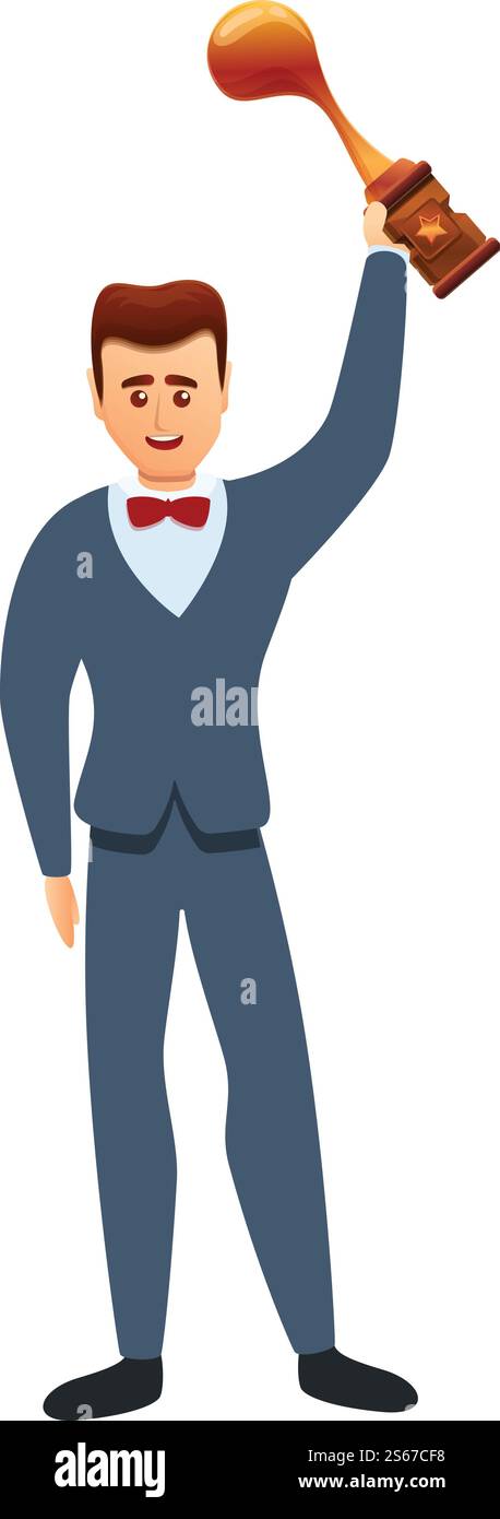 Stage director prize icon. Cartoon of stage director prize vector icon ...