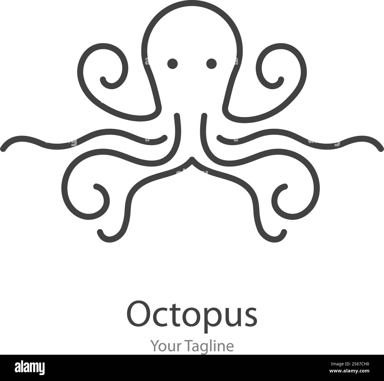 Octopus logo ilustration vector template Stock Vector Image & Art - Alamy