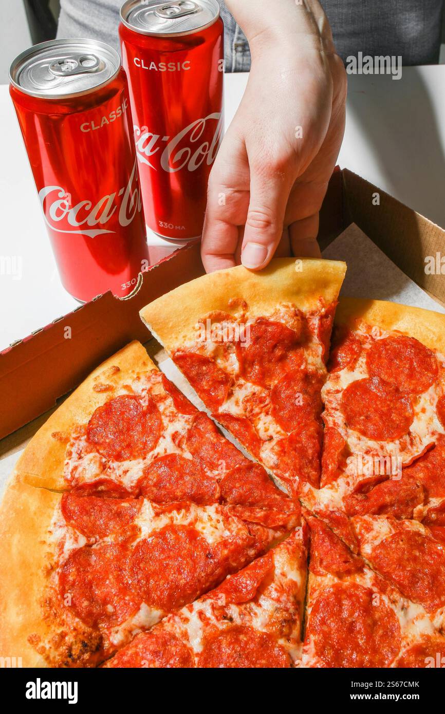 Coca Cola and Pizza Stock Photo - Alamy