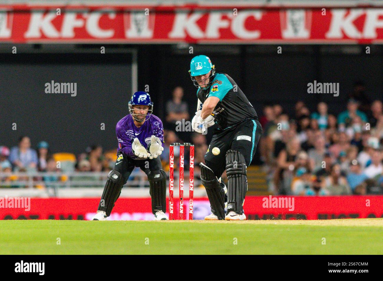 Max Bryant of Brisbane Heat batting during the Big Bash League match ...