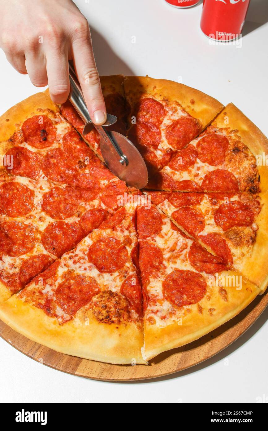 Vector food illustration pizza hi-res stock photography and images - Alamy
