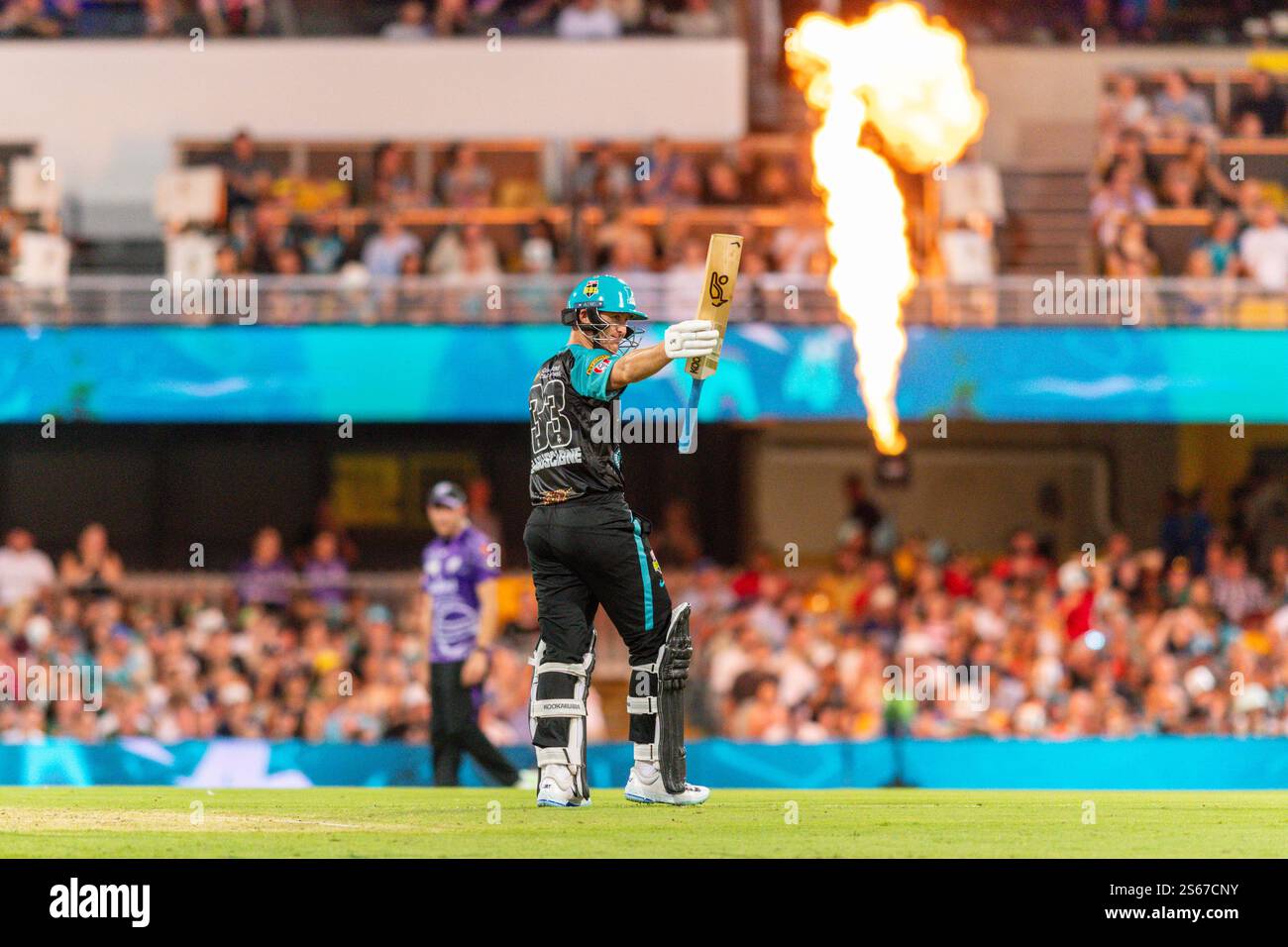 Marnus Labuschagne of Brisbane Heat celebrates 50 runs during the Big ...