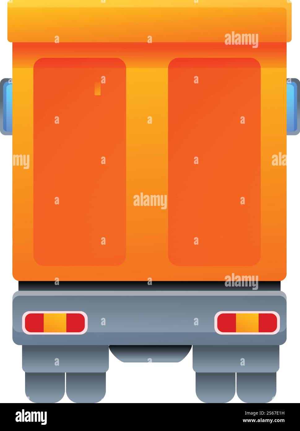 Back of tipper icon. Cartoon of back of tipper vector icon for web ...