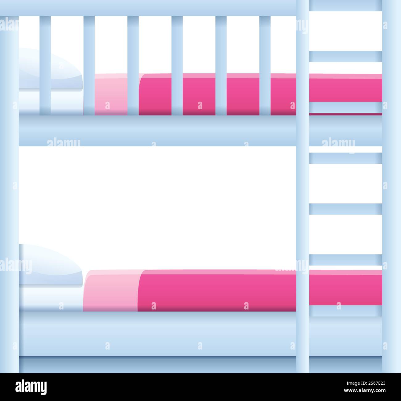 Kids bunk bed icon. Cartoon of kids bunk bed vector icon for web design ...