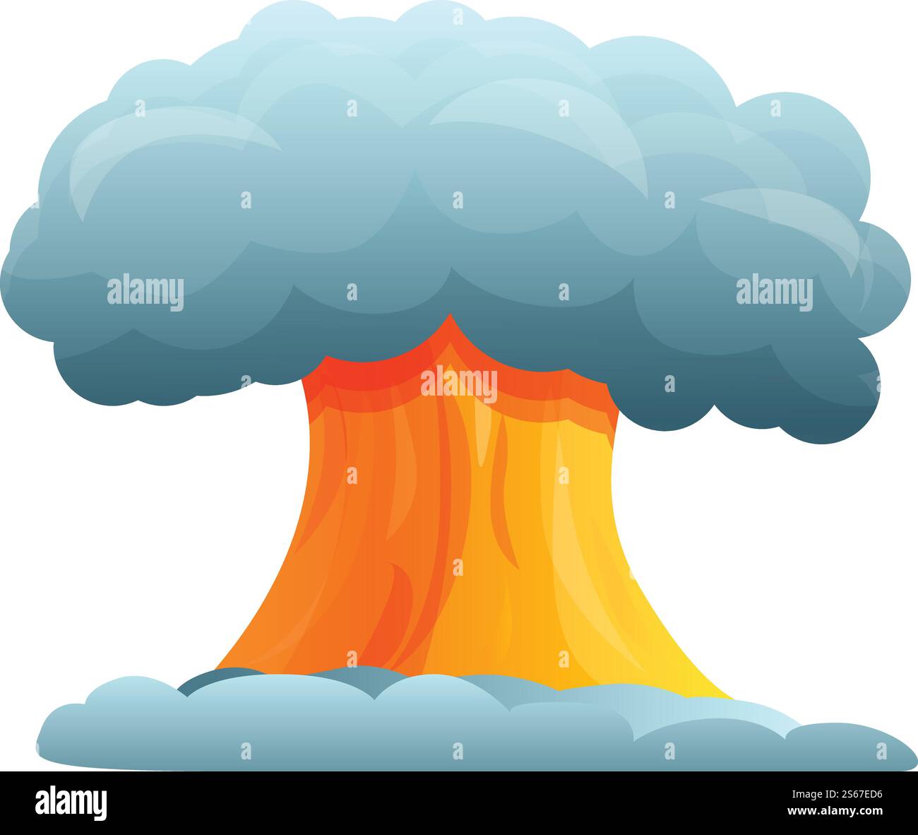 Atomic explosion icon. Cartoon of atomic explosion vector icon for web ...