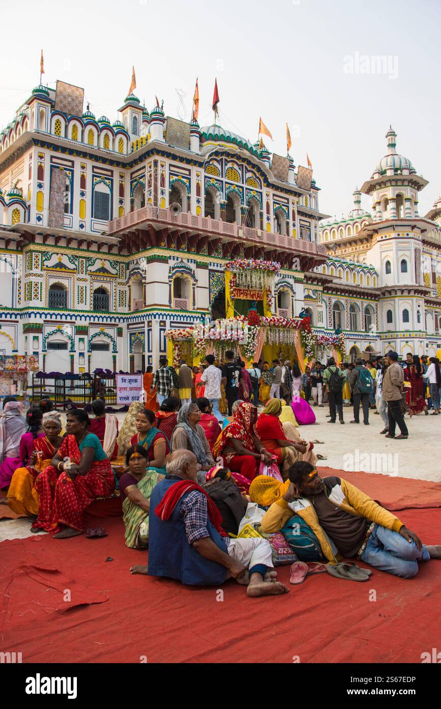 Indian Pilgrims converge at Janaki Temple on the occasion of the Bibaha ...