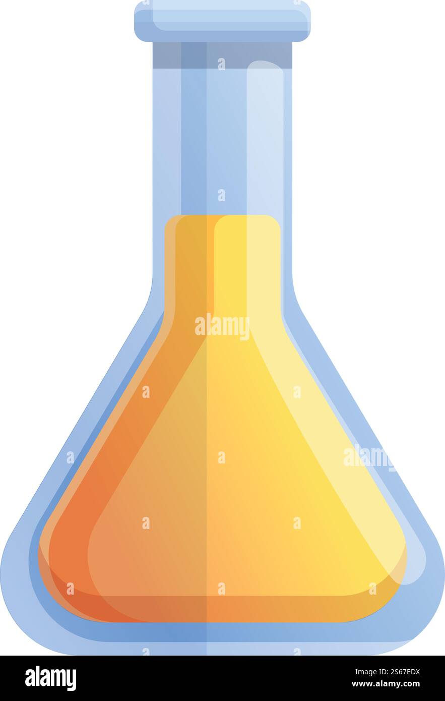 Ecologist lab flask icon. Cartoon of ecologist lab flask vector icon ...