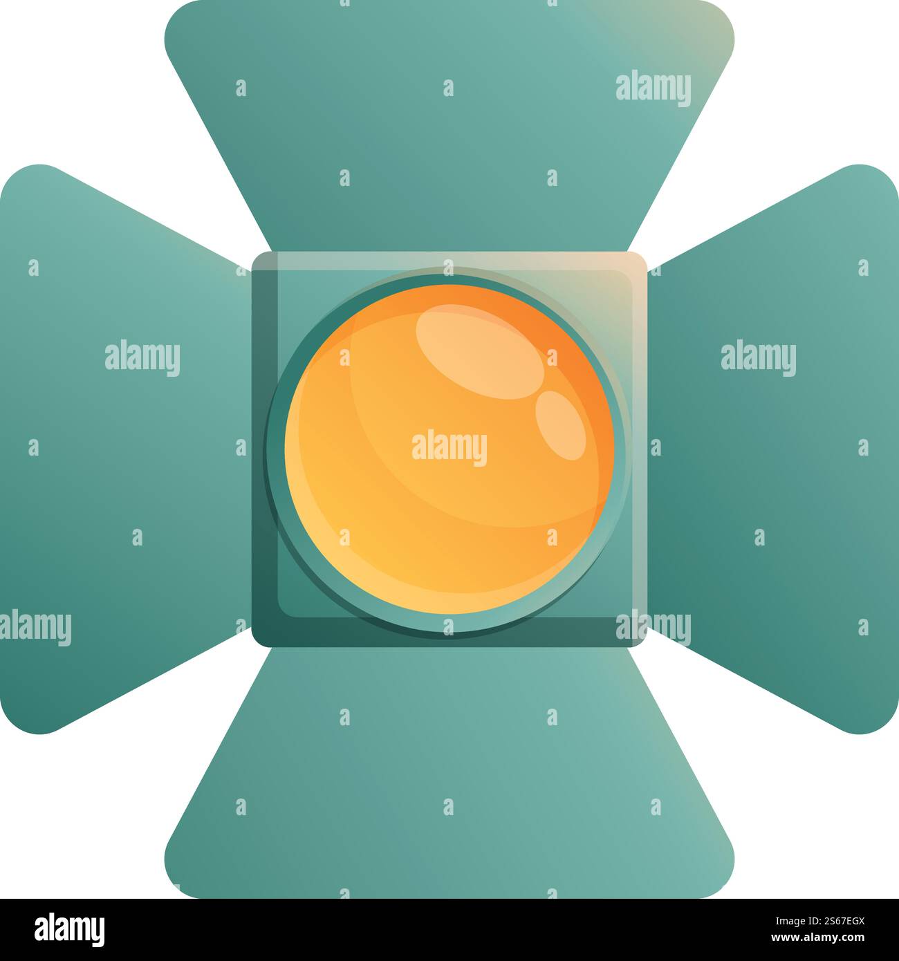 Cinema spotlight icon. Cartoon of cinema spotlight vector icon for web ...