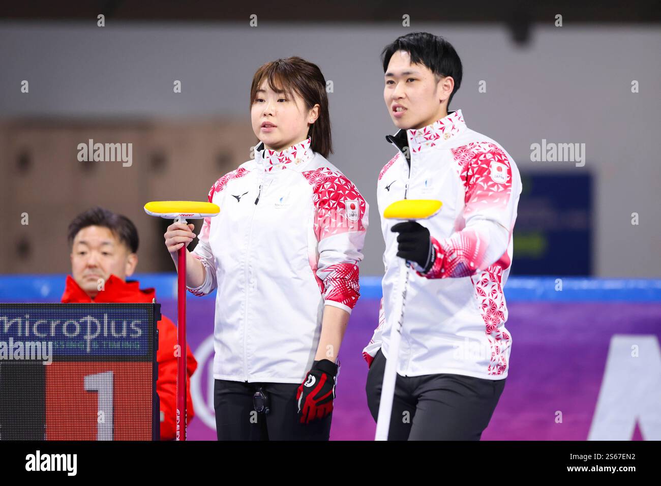 Turin, Italy. 11th Jan, 2025. (L to R) Yui Ozeki, Taiki Kudo (JPN ...