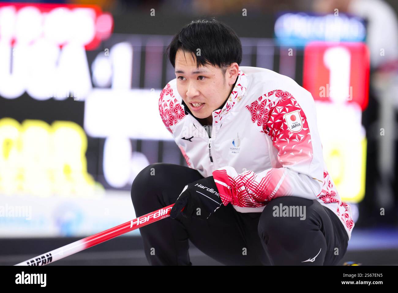 Turin, Italy. 11th Jan, 2025. Taiki Kudo (JPN) Curling : Mixed Doubles ...