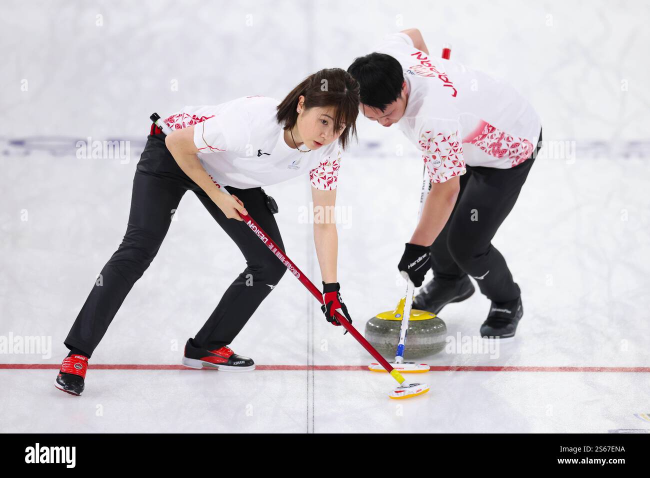 Turin, Italy. 11th Jan, 2025. (L to R) Yui Ozeki, Taiki Kudo (JPN ...