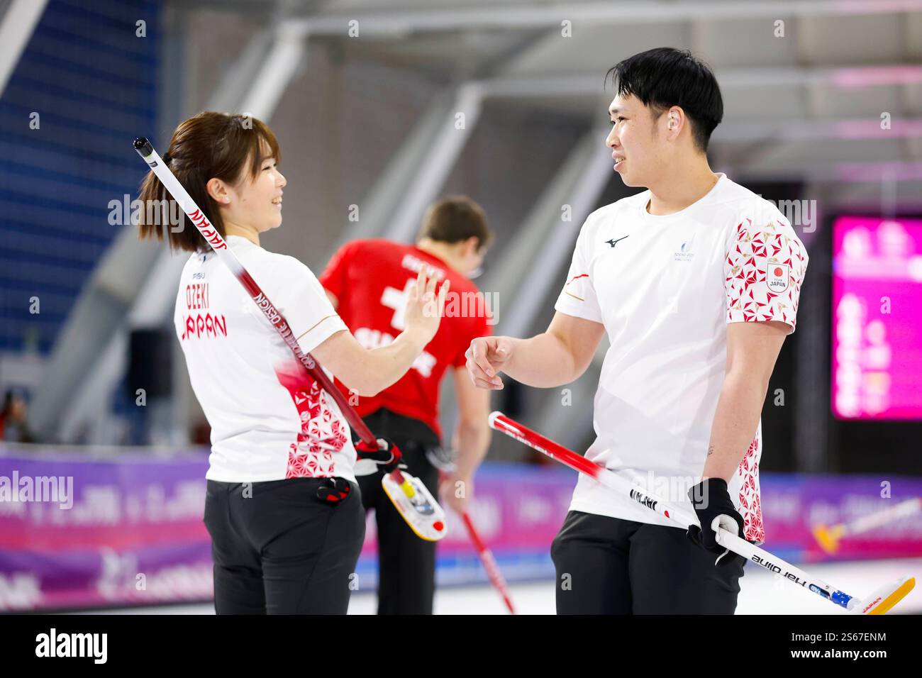 Turin, Italy. 11th Jan, 2025. (L to R) Yui Ozeki, Taiki Kudo (JPN ...