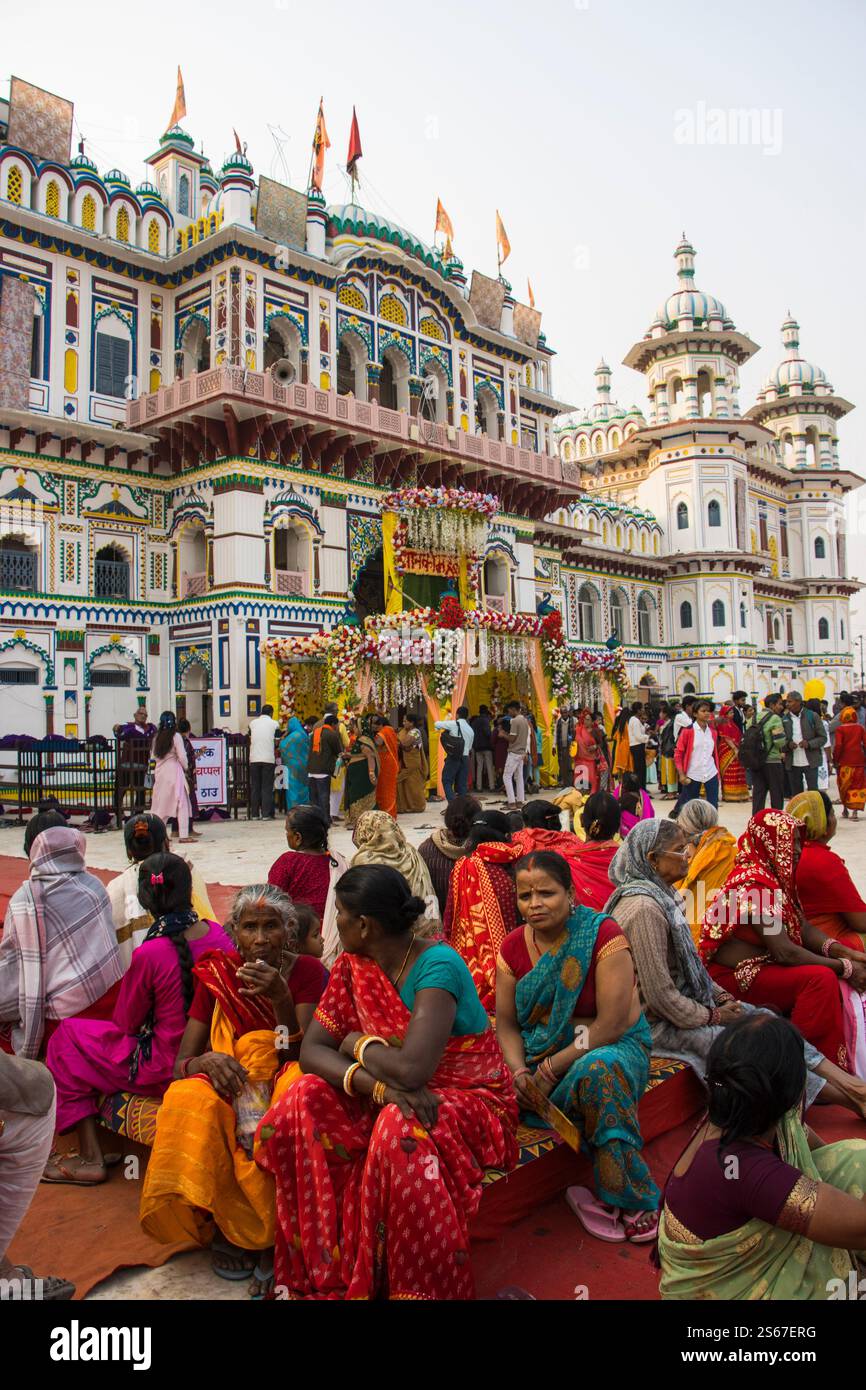 Indian Pilgrims converge at Janaki Temple on the occasion of the Bibaha ...