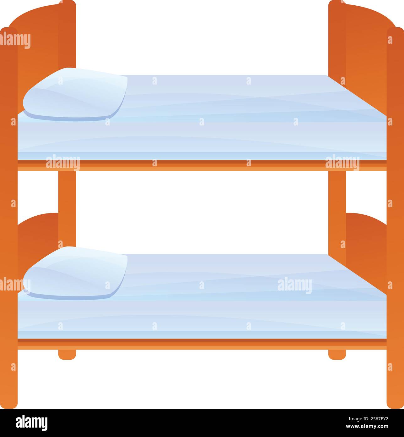 Wood bunk bed icon. Cartoon of wood bunk bed vector icon for web design ...