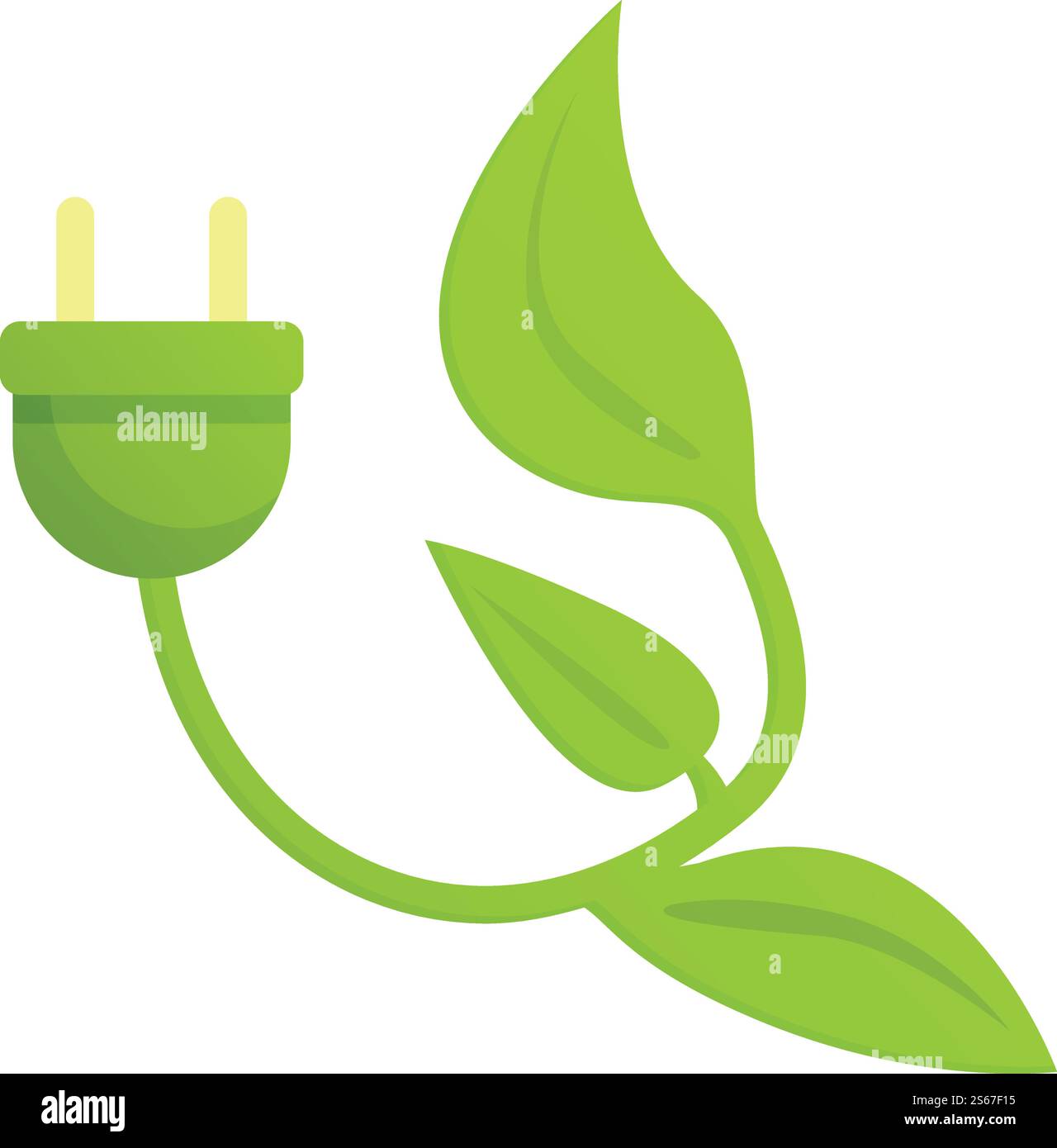 Eco plug icon. Cartoon of eco plug vector icon for web design isolated ...