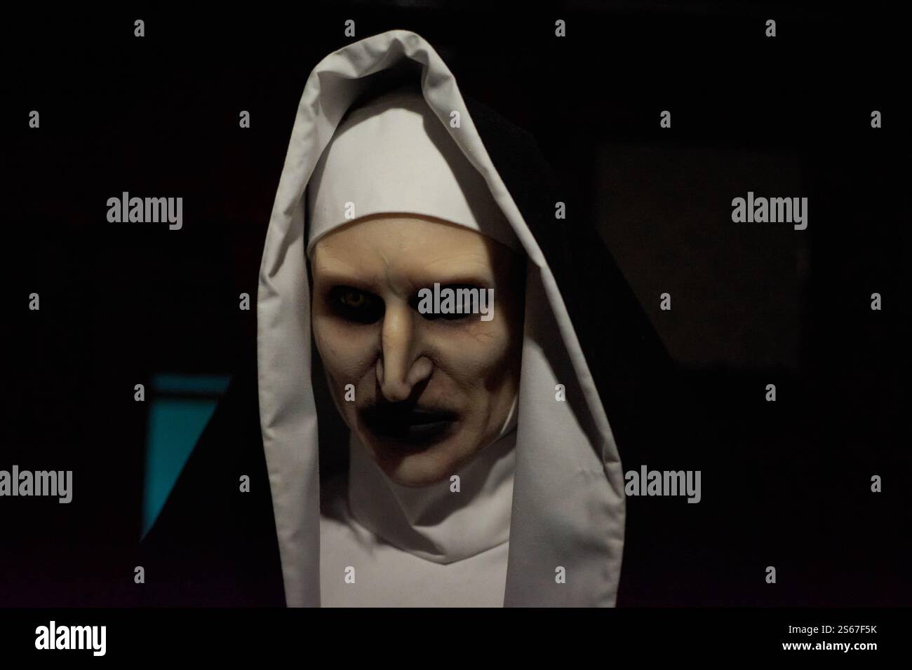 Madrid. Spain - January 16, 2025: Wax figure of the terrifying nun from ...