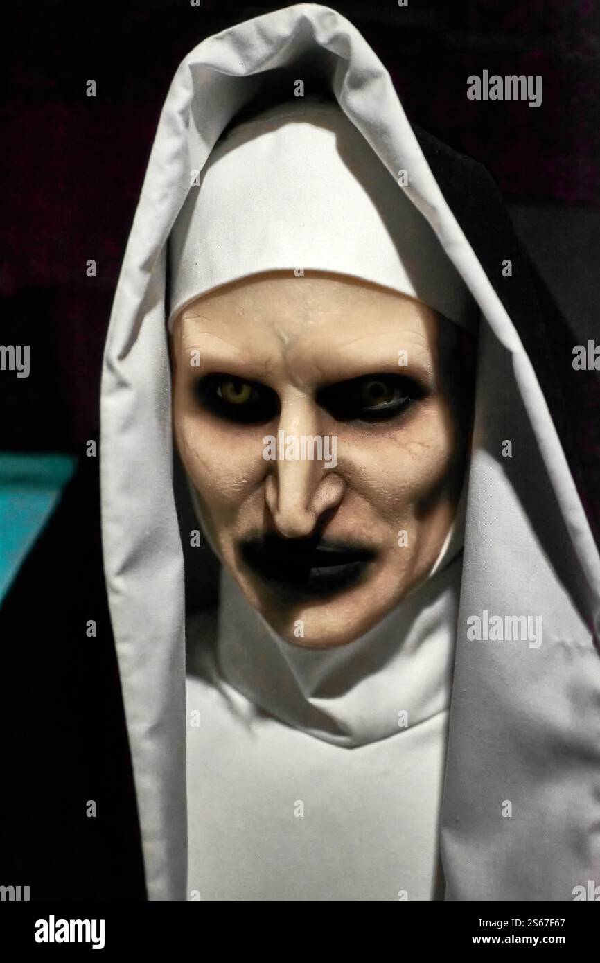 Madrid. Spain - January 16, 2025: Wax statue of the nun with realistic ...