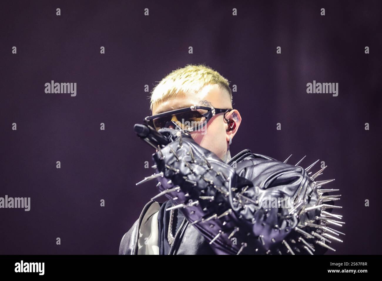 Torino, Italy. 15th Jan, 2025. The italian singer Lazza during the ...