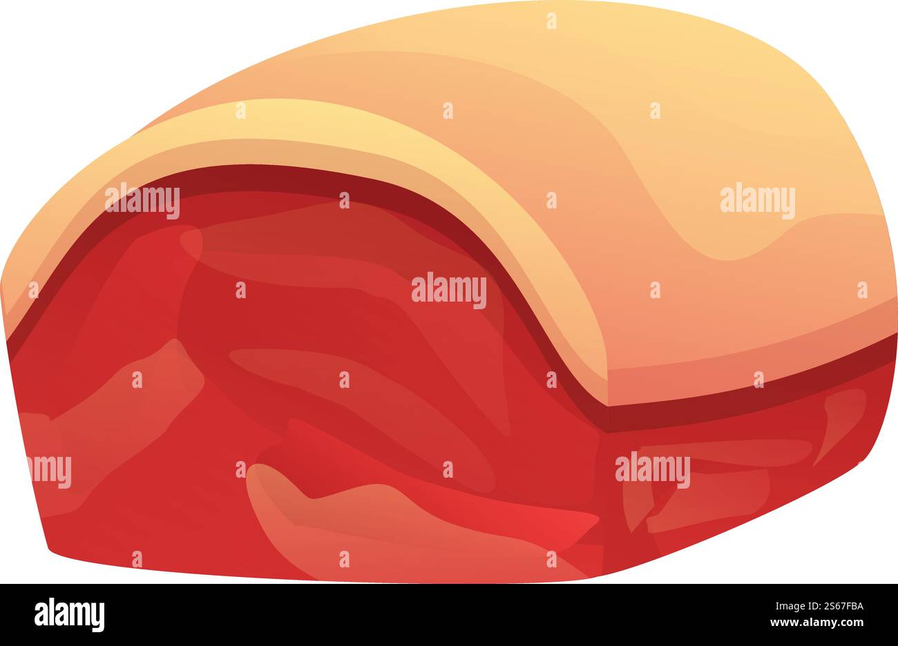 Pork meat skin icon. Cartoon of pork meat skin vector icon for web ...