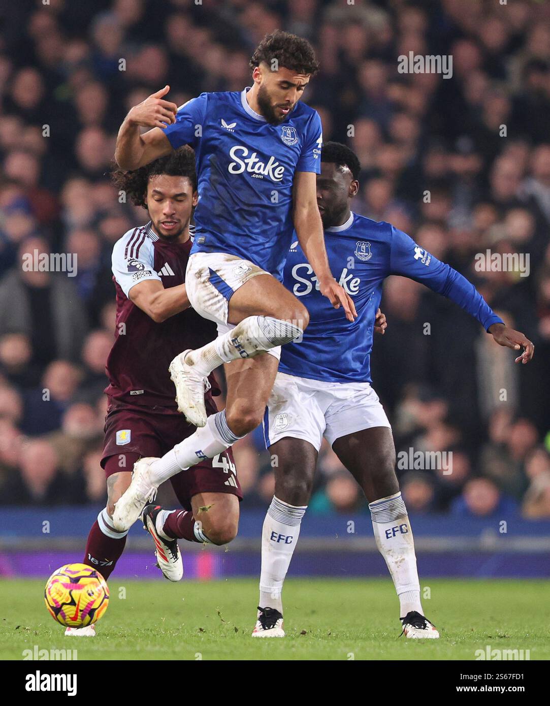 Liverpool, UK. 15th Jan, 2025. Dominic Calvert-Lewin of Everton under ...
