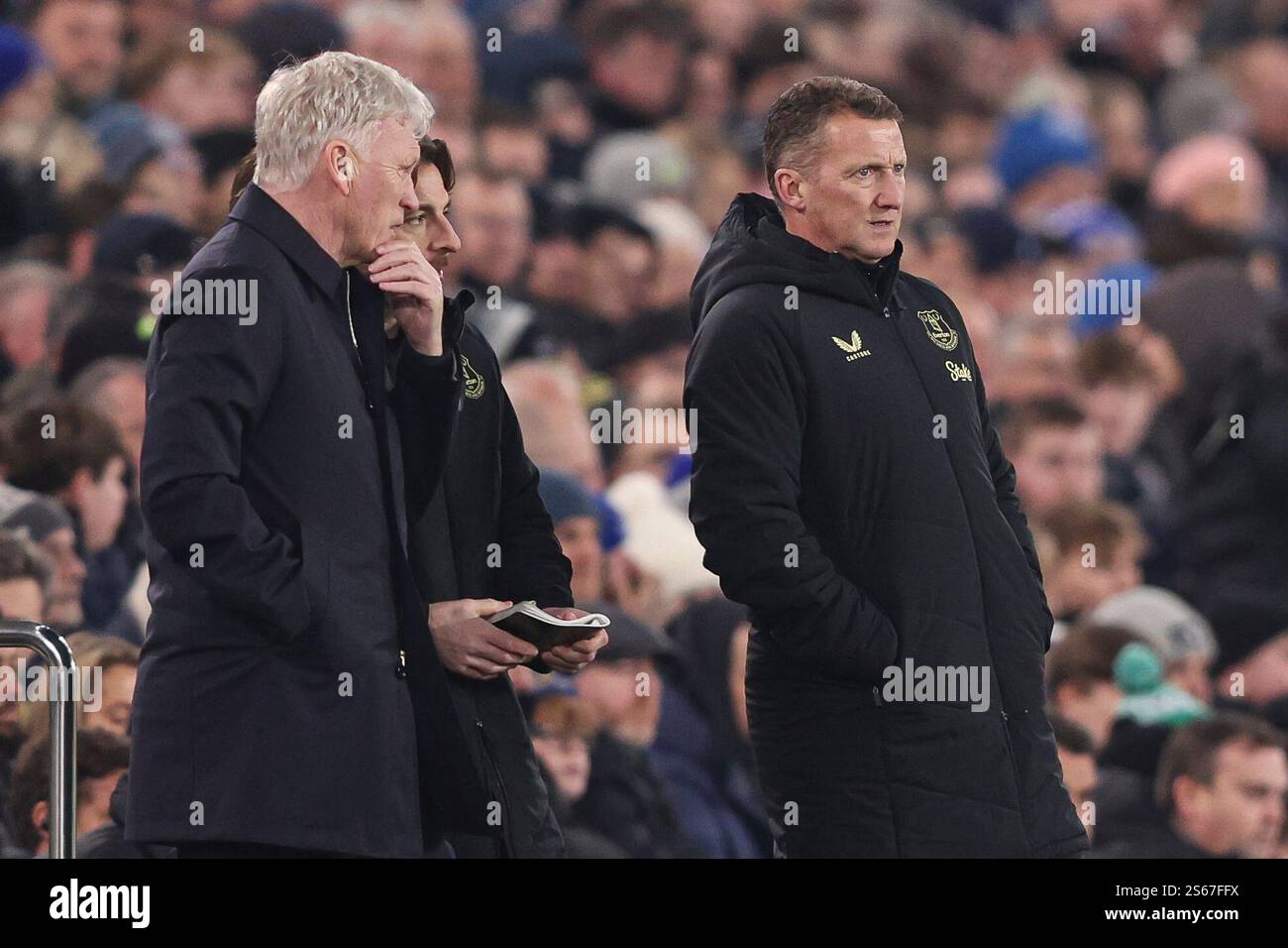 Liverpool, UK. 15th Jan, 2025. Everton assistant manager Billy McKinlay ...