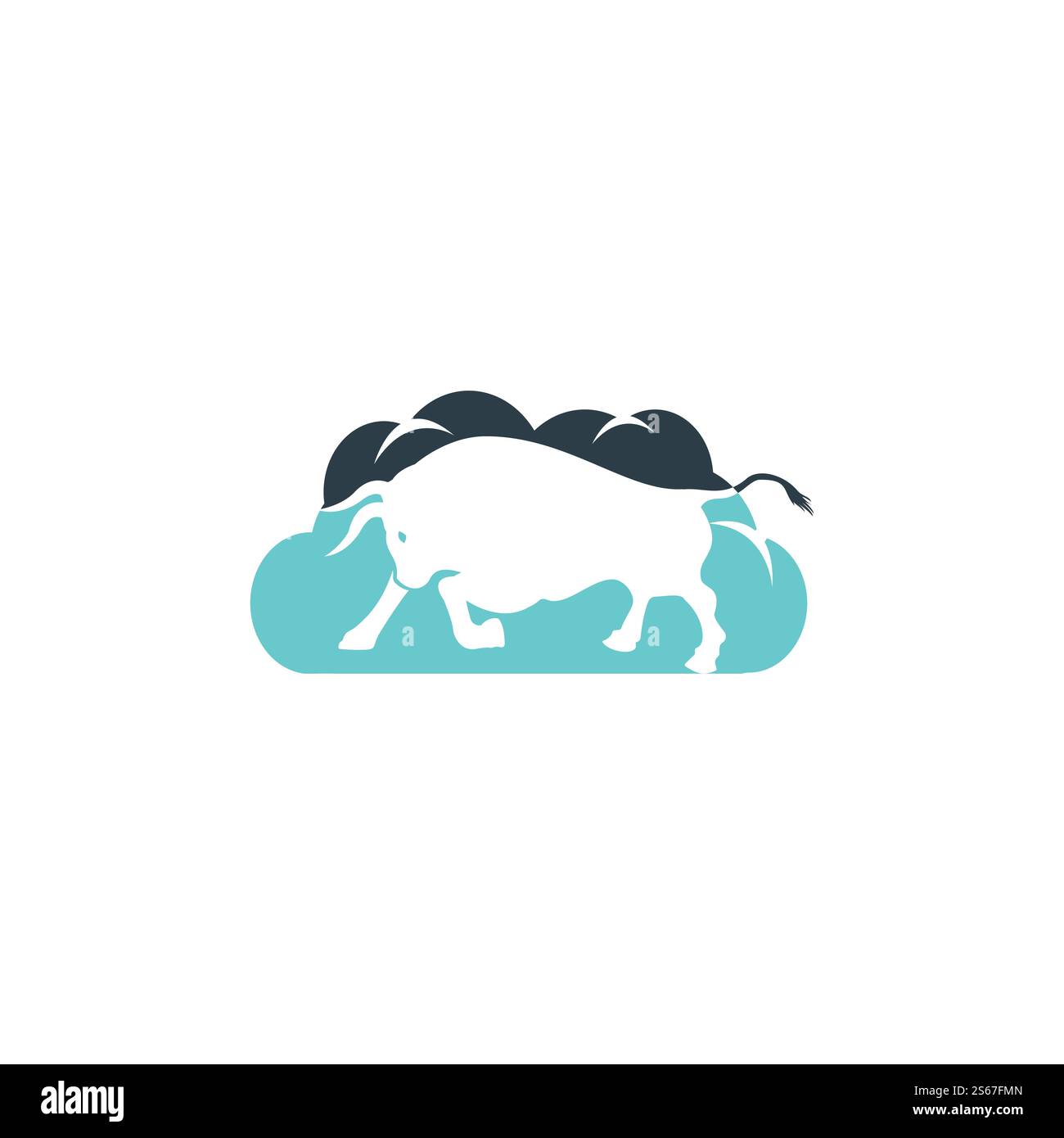 Bull cloud shape vector logo design Stock Vector Image & Art - Alamy
