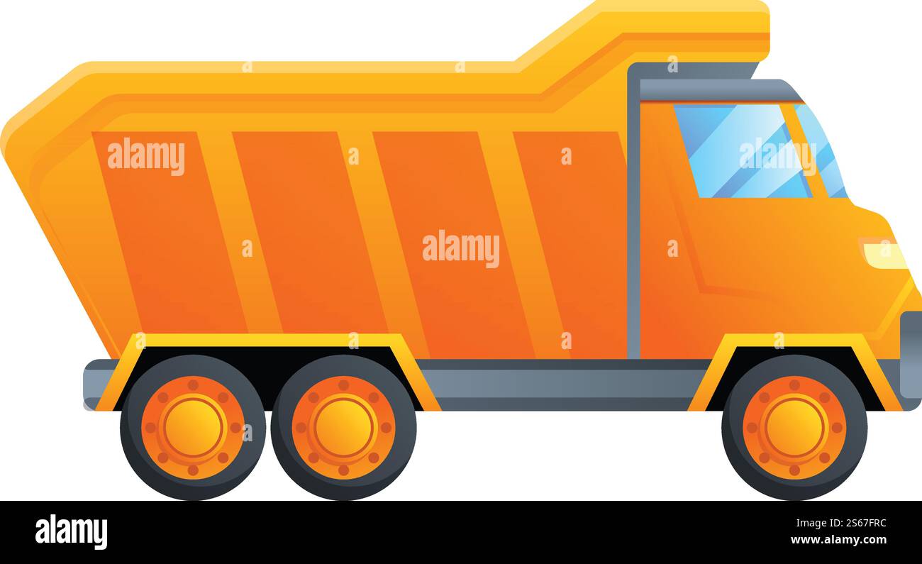 Unloading tipper icon. Cartoon of unloading tipper vector icon for web ...