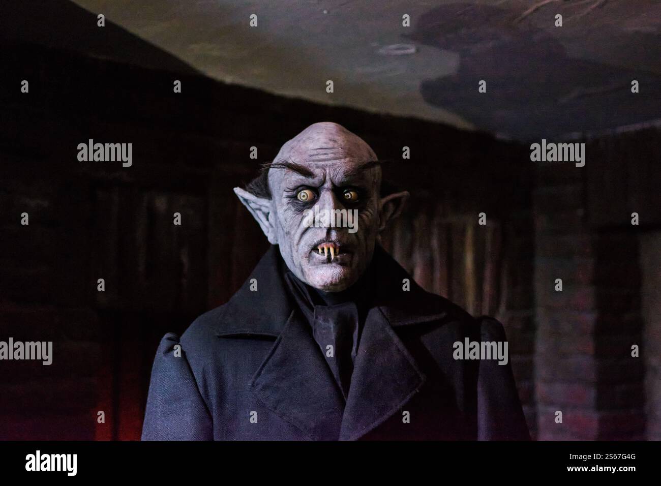 Madrid. Spain - January 16, 2025: Wax figure of Nosferatu, the iconic ...